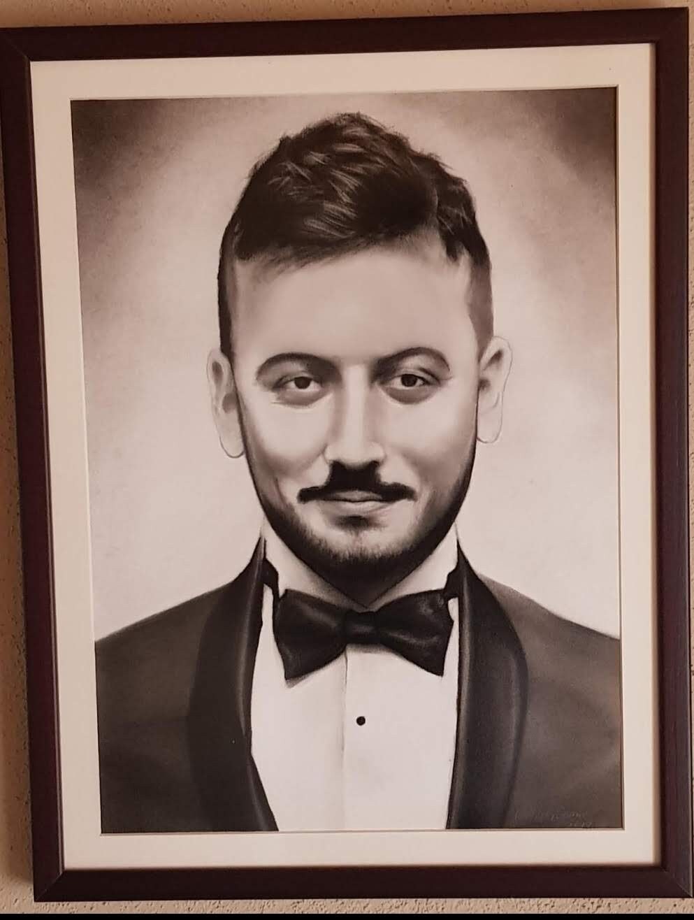 Personal Pencil Drawing, Custom Portrait, Charcoal Portrait From Photo ...