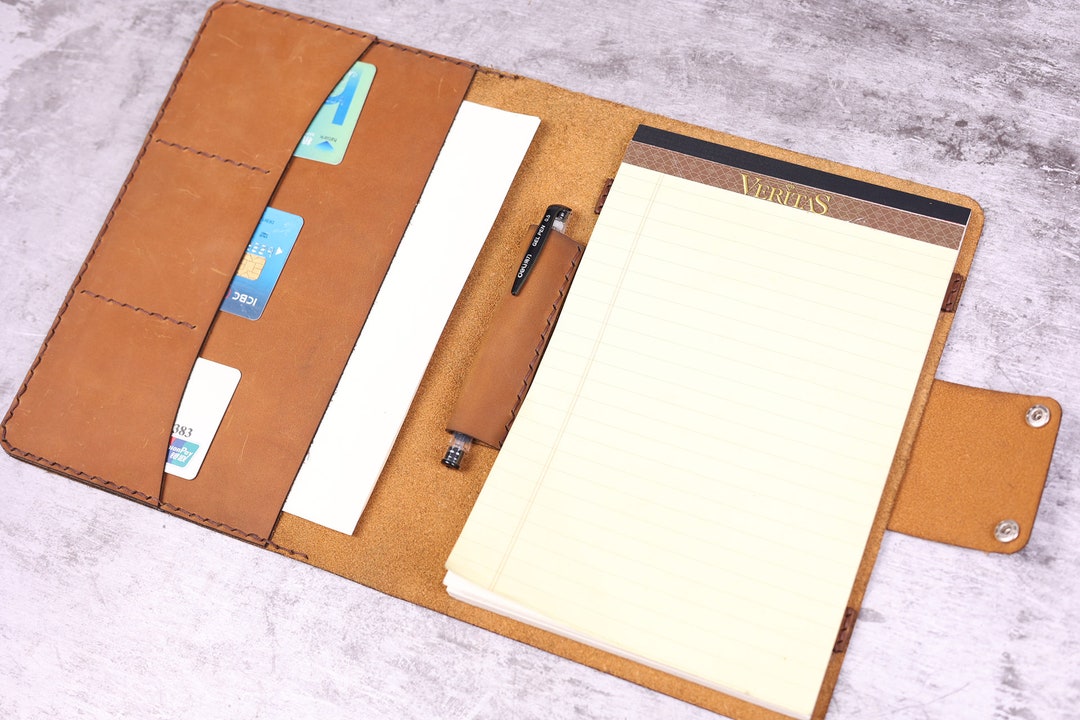 Distressed Leather Notepad Holder for TOPS Legal Pad Writing Pads ...