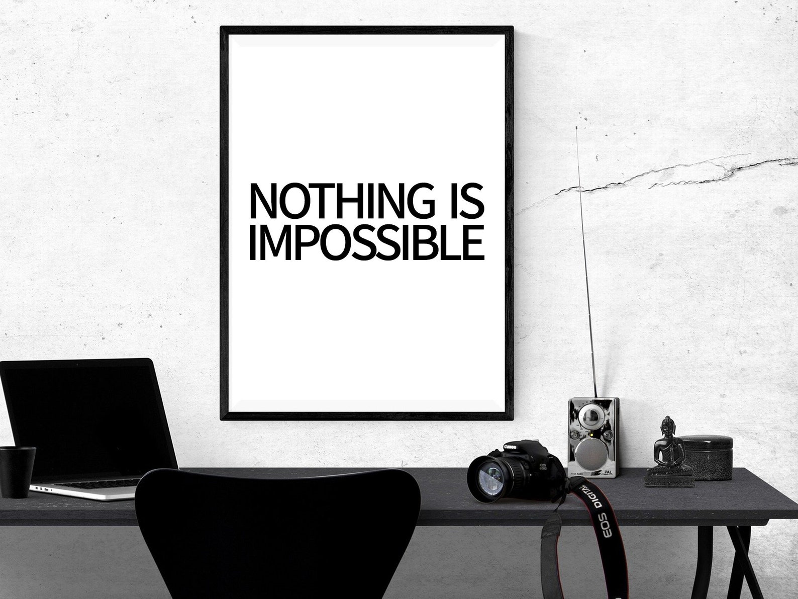 Nothing is Impossible, Printable Poster, Typography Wall Art ...