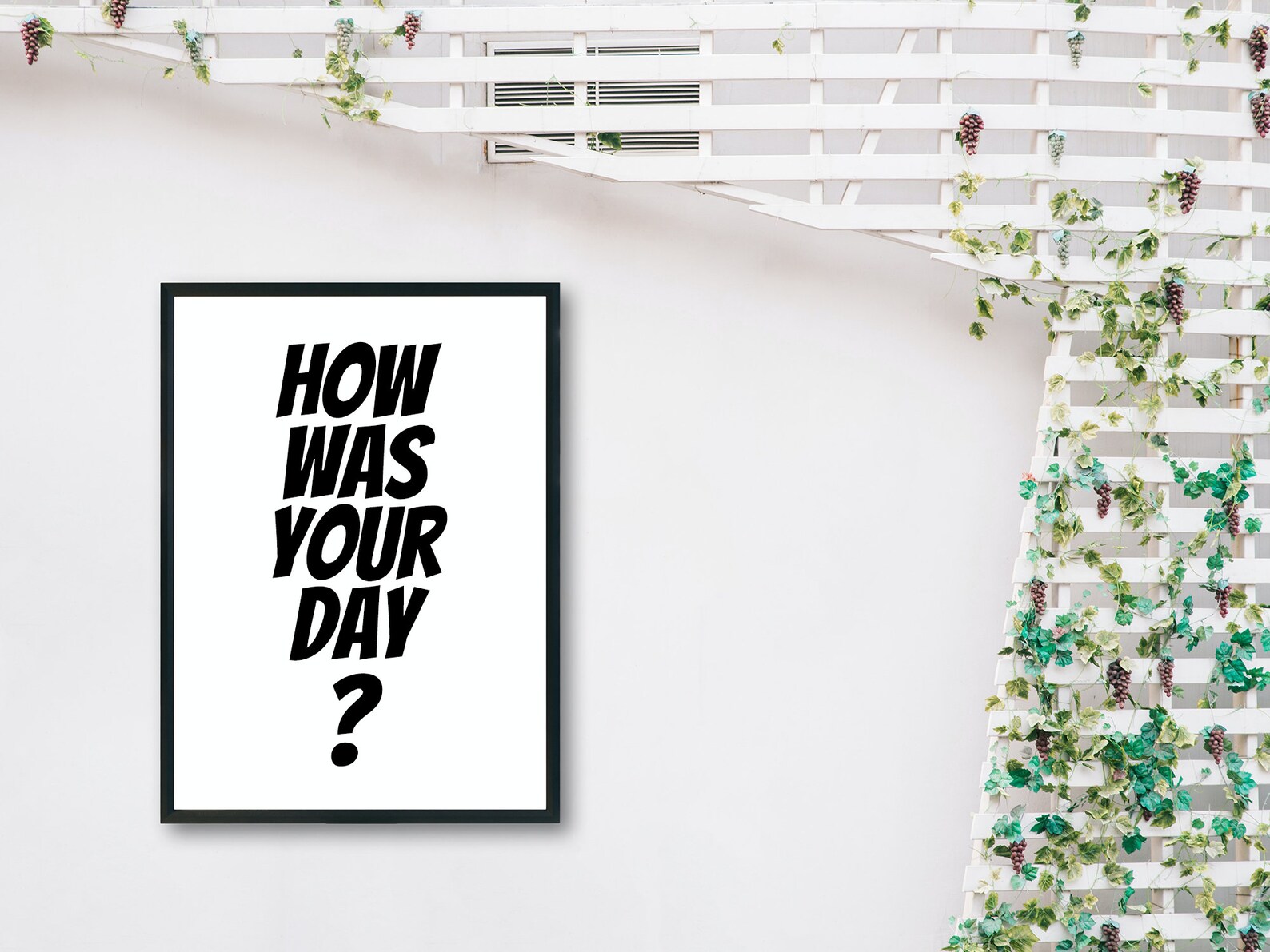 How Was Your Day, Printable Poster, Typography Wall Art, Inspiration ...