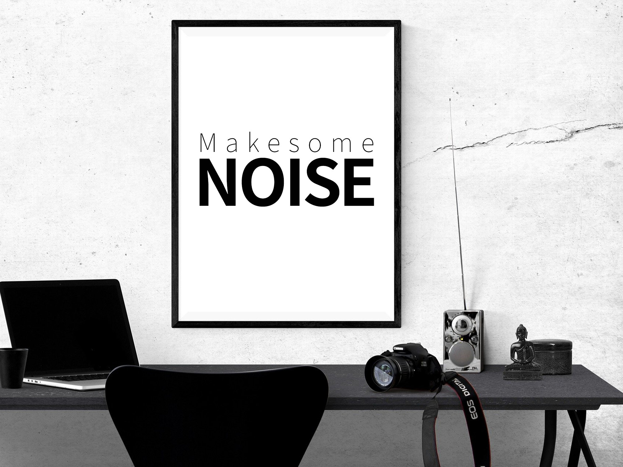 Make Some Noise, Printable Poster, Typography Wall Art, Inspiration ...