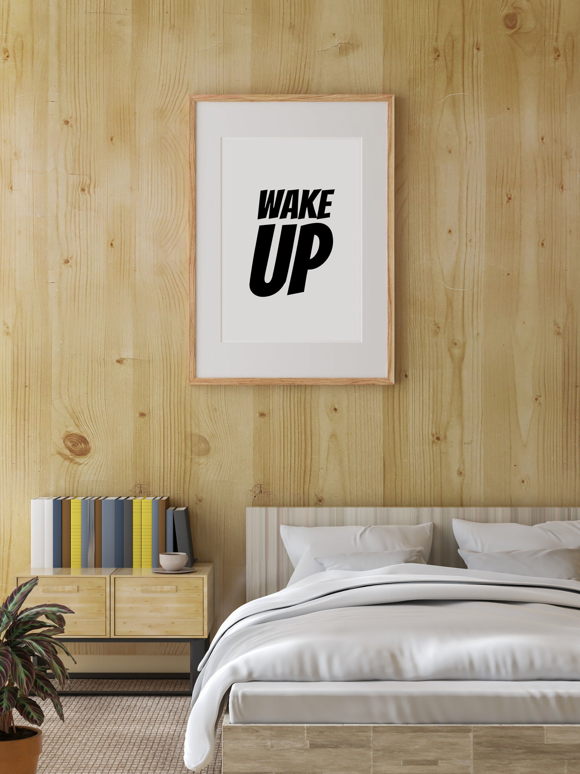 Wake Up Printable Poster Typography Wall Art Inspiration - Etsy