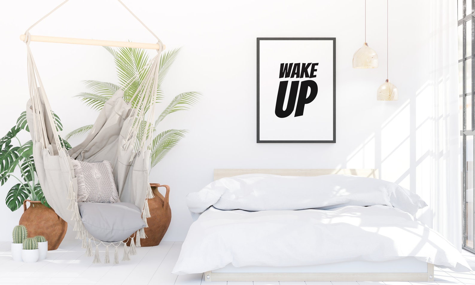 Wake Up Printable Poster Typography Wall Art Inspiration - Etsy