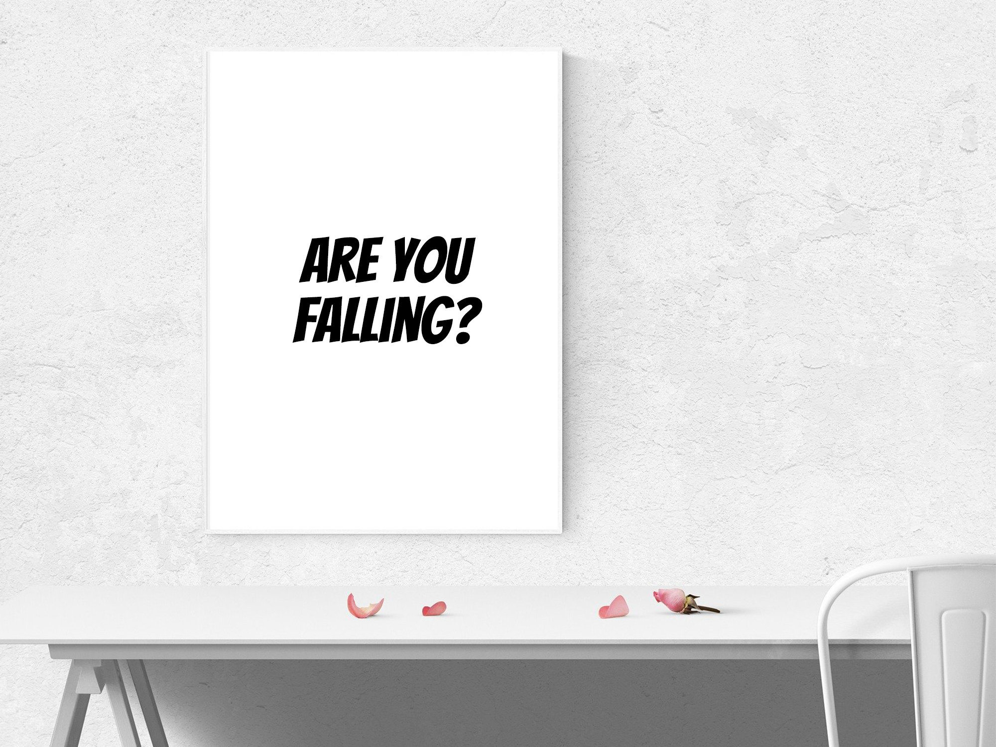 Are You Falling, Printable Poster, Typography Wall Art, Inspiration ...