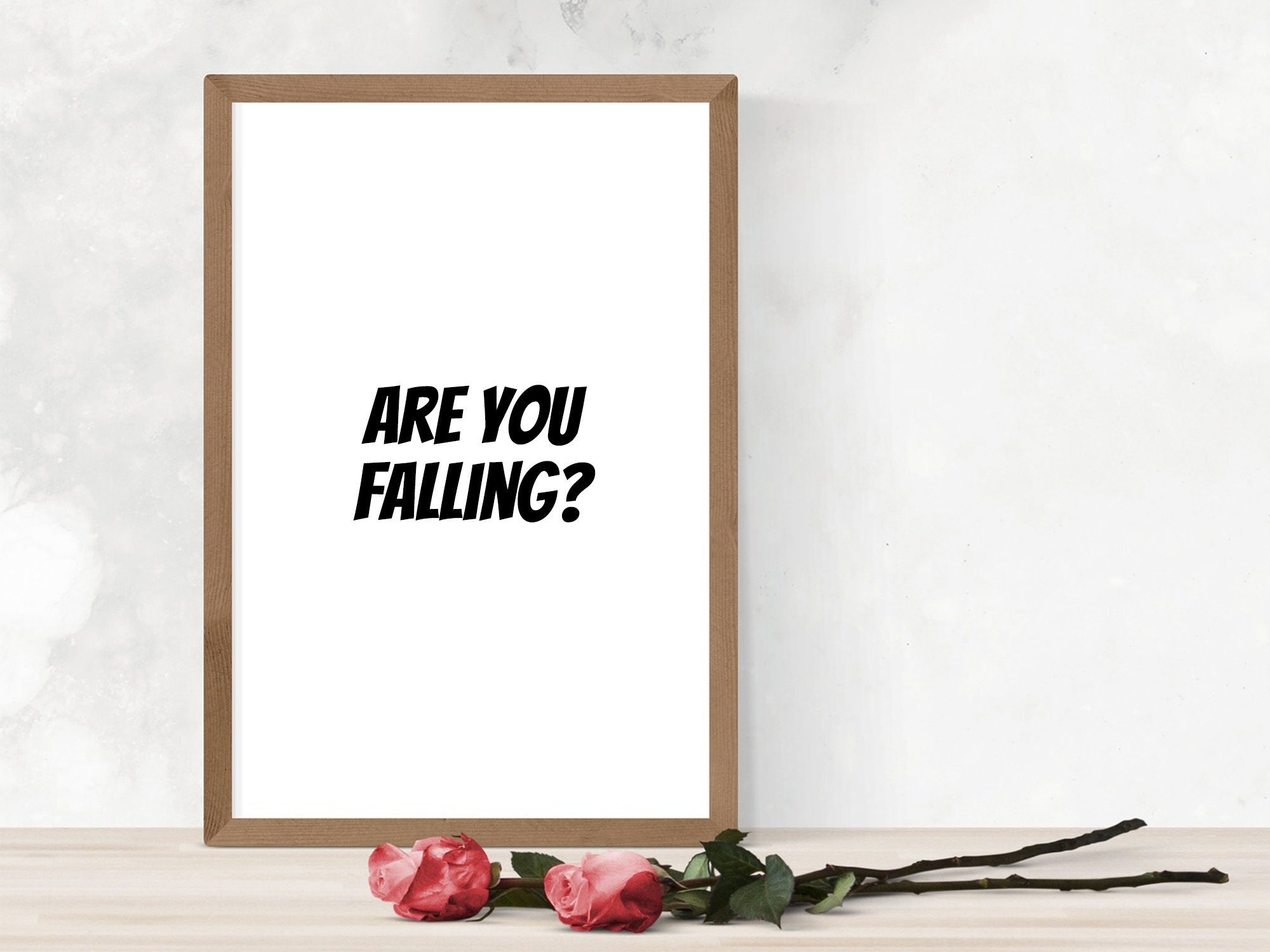 Are You Falling, Printable Poster, Typography Wall Art, Inspiration ...