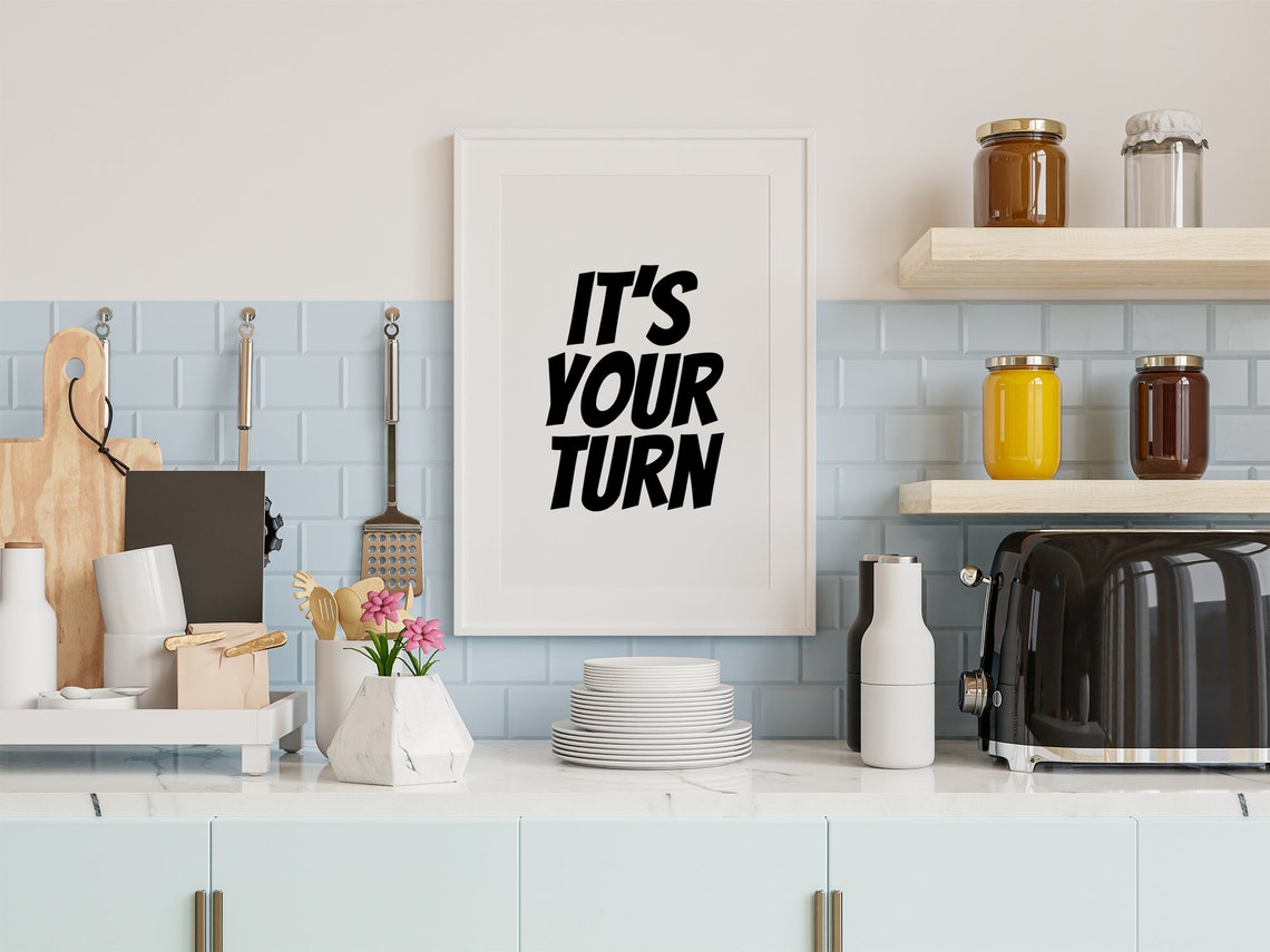 It's Your Turn, Printable Poster, Typography Wall Art, Inspiration Wall ...