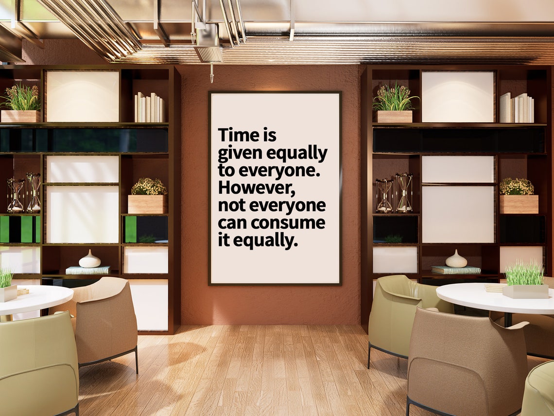 Inspiration of Time, Printable Poster, Typography Wall Art, Inspiration ...