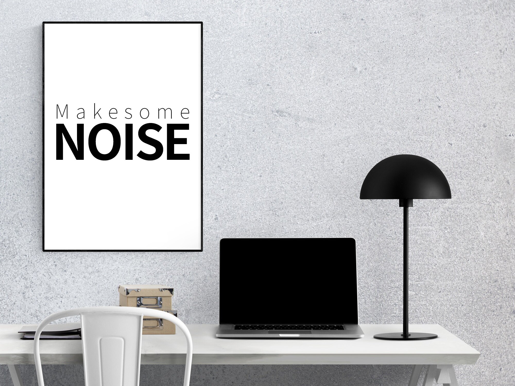 Make Some Noise, Printable Poster, Typography Wall Art, Inspiration ...