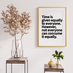 Inspiration of Time, Printable Poster, Typography Wall Art, Inspiration ...