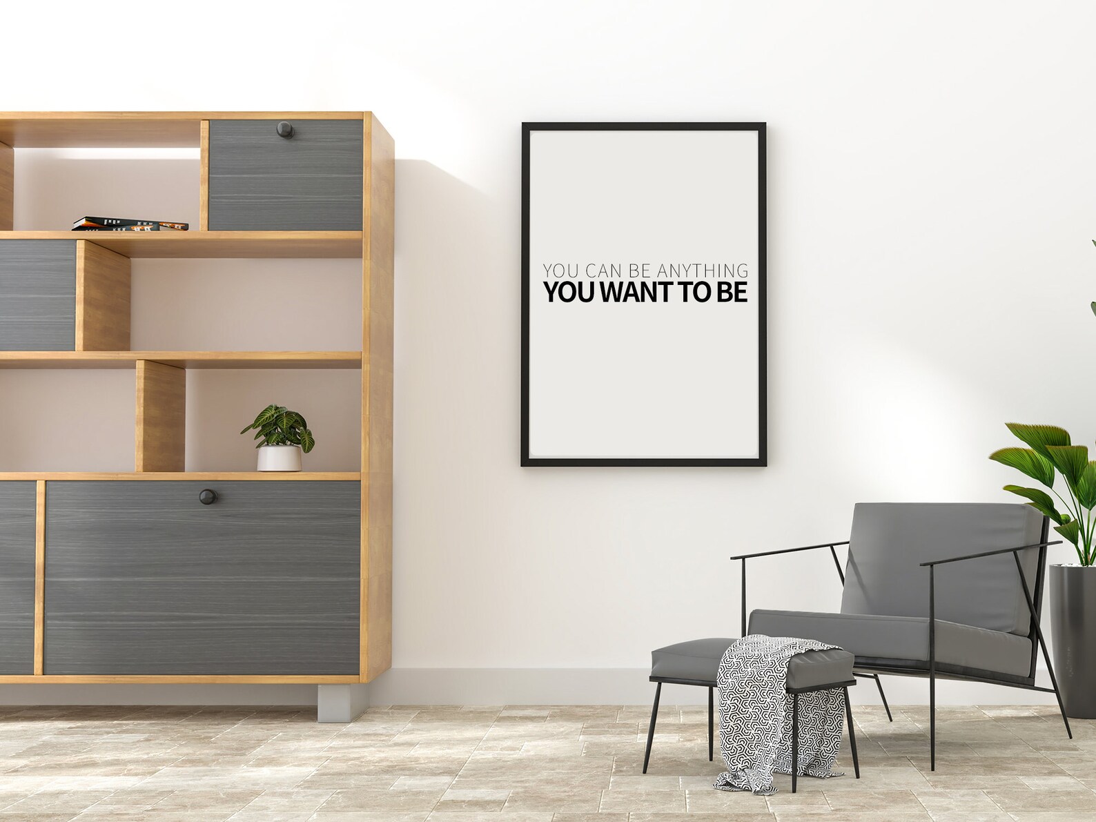 You Can Be Anything You Want to Be, Printable Poster, Typography Wall ...