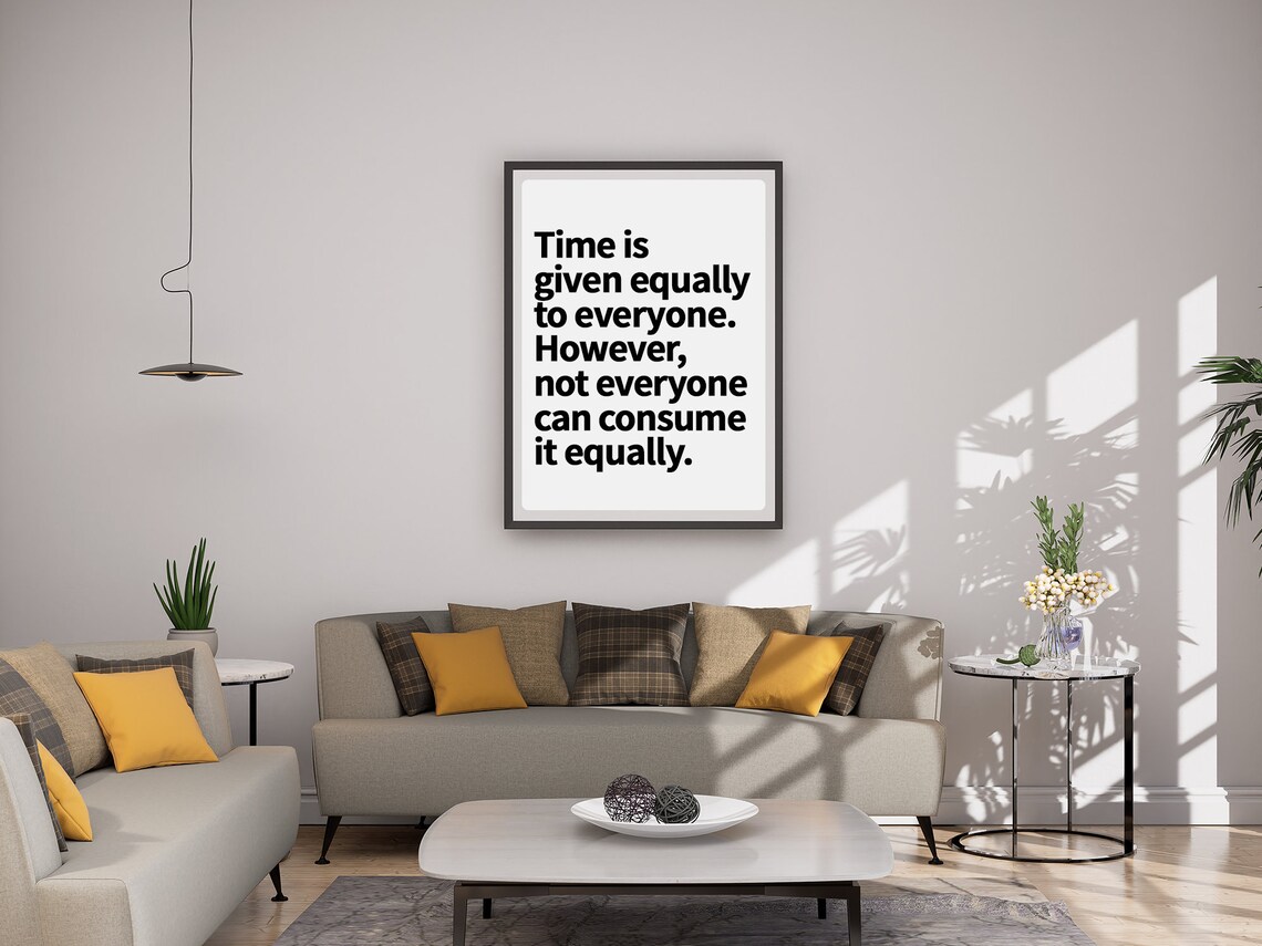 Inspiration of Time, Printable Poster, Typography Wall Art, Inspiration ...