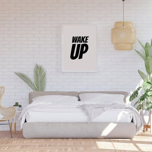 Wake Up Printable Poster Typography Wall Art Inspiration - Etsy