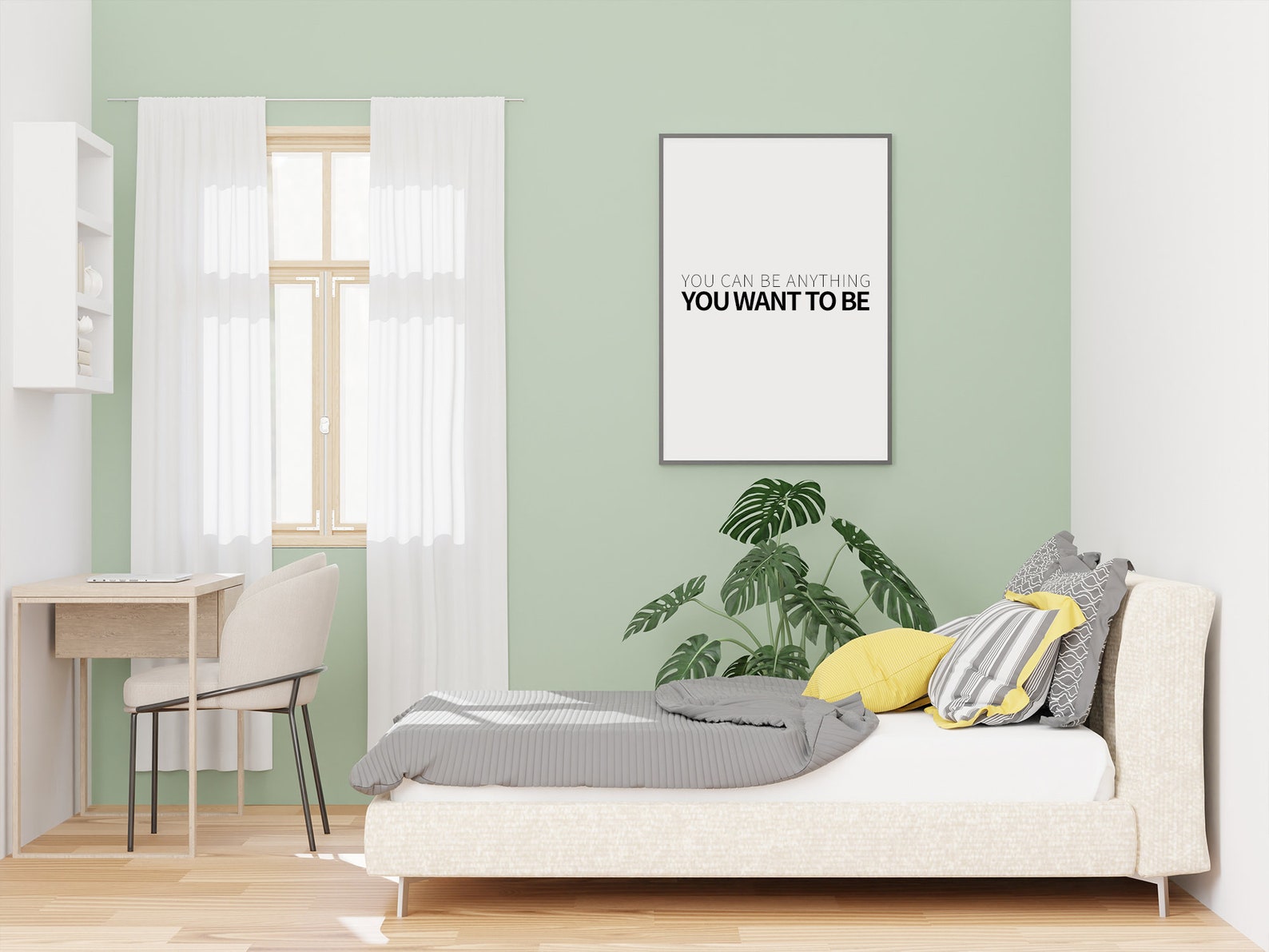 You Can Be Anything You Want to Be, Printable Poster, Typography Wall ...