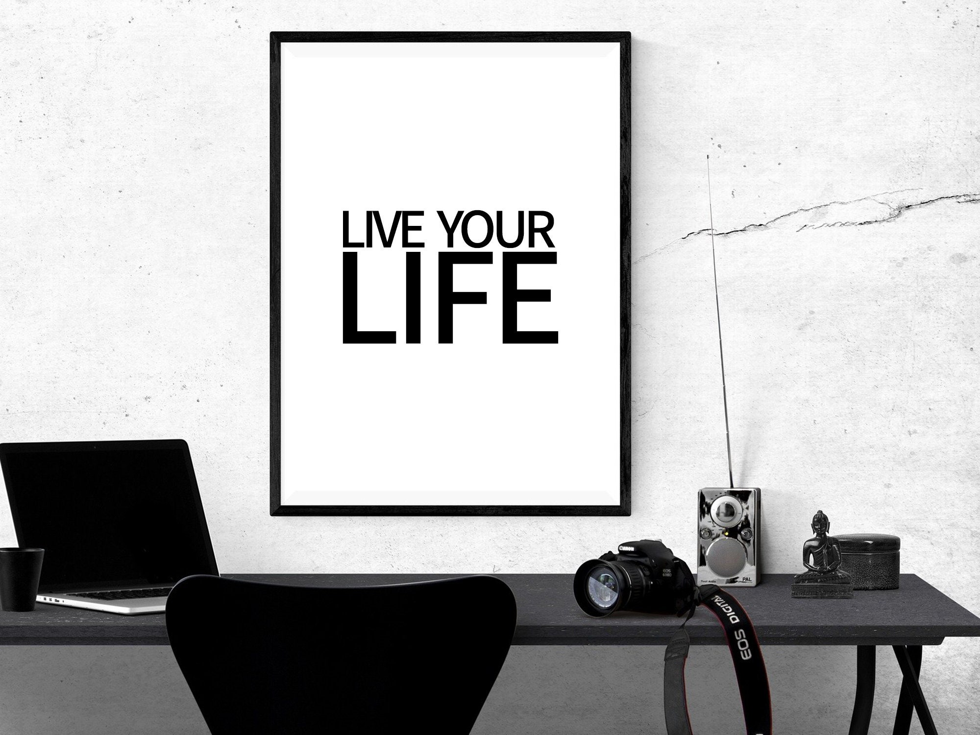 Live Your Life, Printable Poster, Typography Wall Art, Inspiration Wall ...