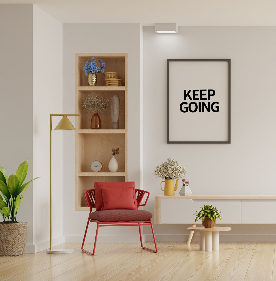 Keep Going, Printable Poster, Typography Wall Art, Inspiration Wall Art ...