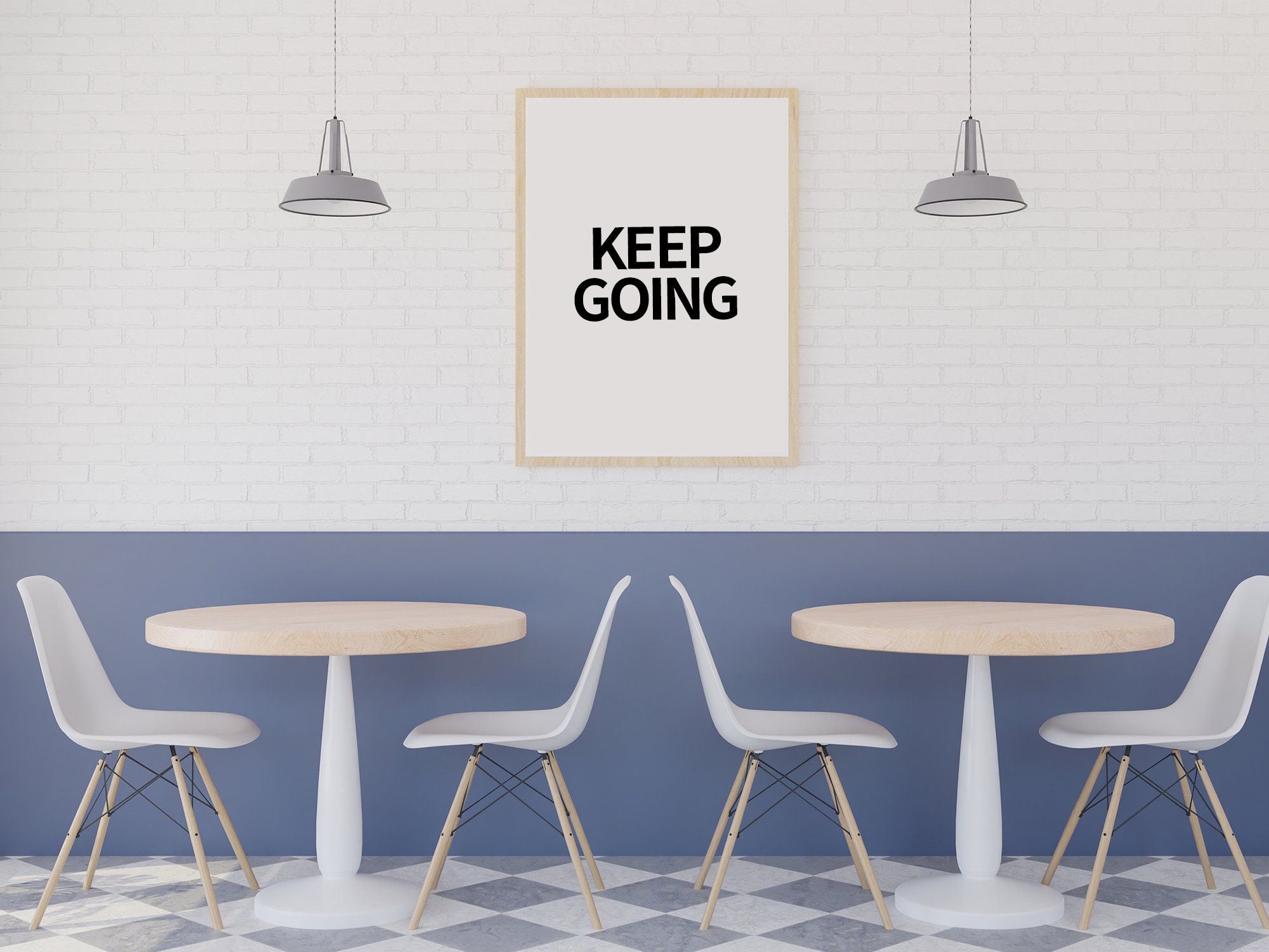 Keep Going, Printable Poster, Typography Wall Art, Inspiration Wall Art ...