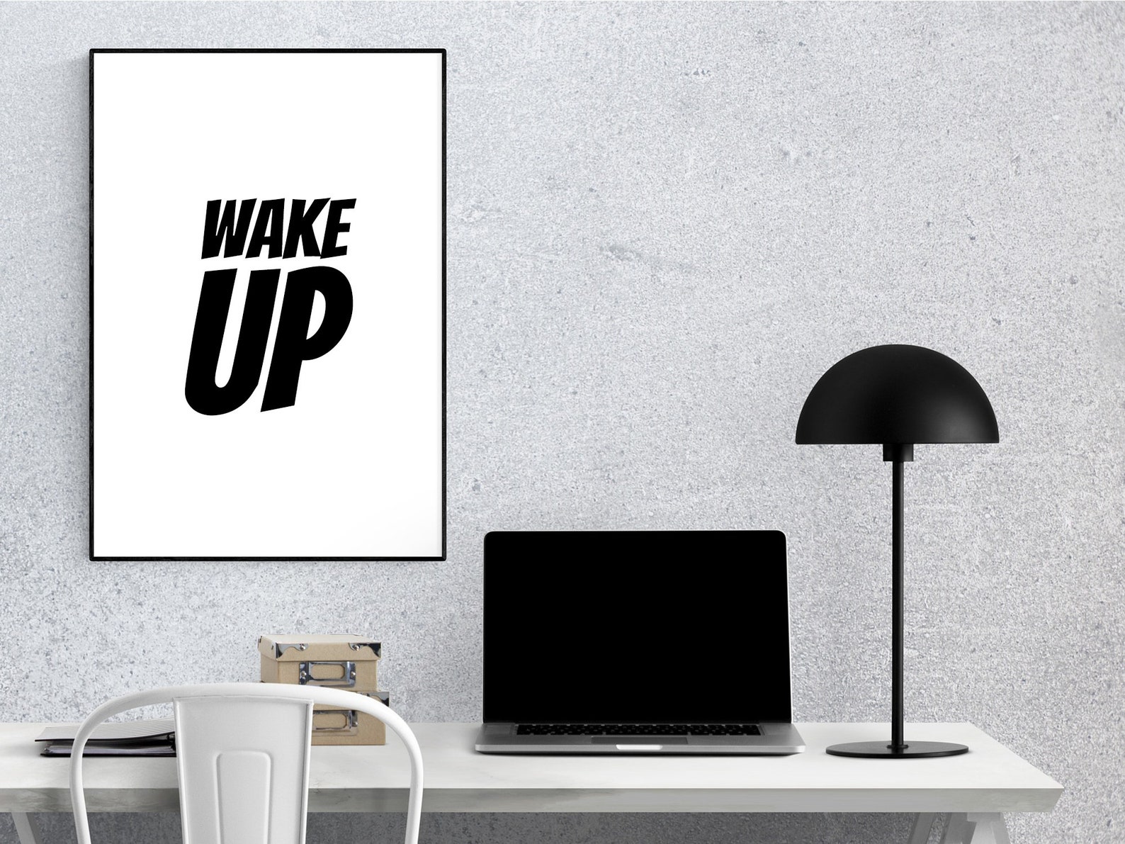 Wake Up Printable Poster Typography Wall Art Inspiration | Etsy