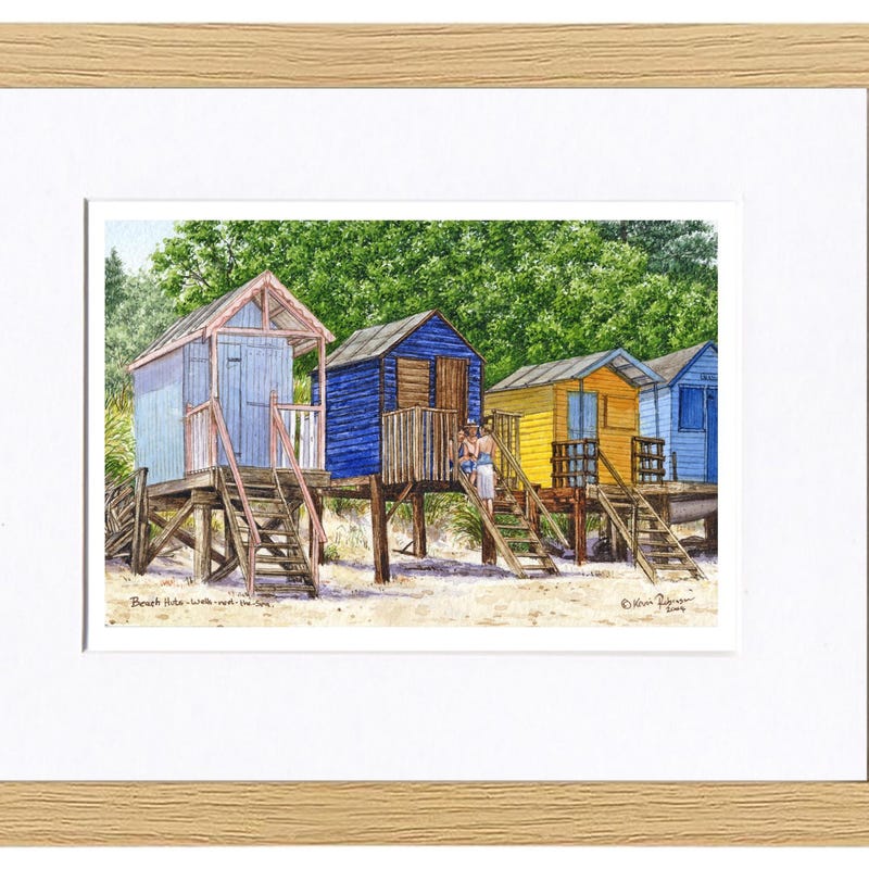 Beach Hut in Frame - Etsy UK