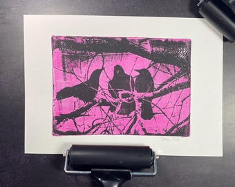 Hawk Profile | 5x7 Monoprint Photography | Mixed Media Photo Art - Etsy