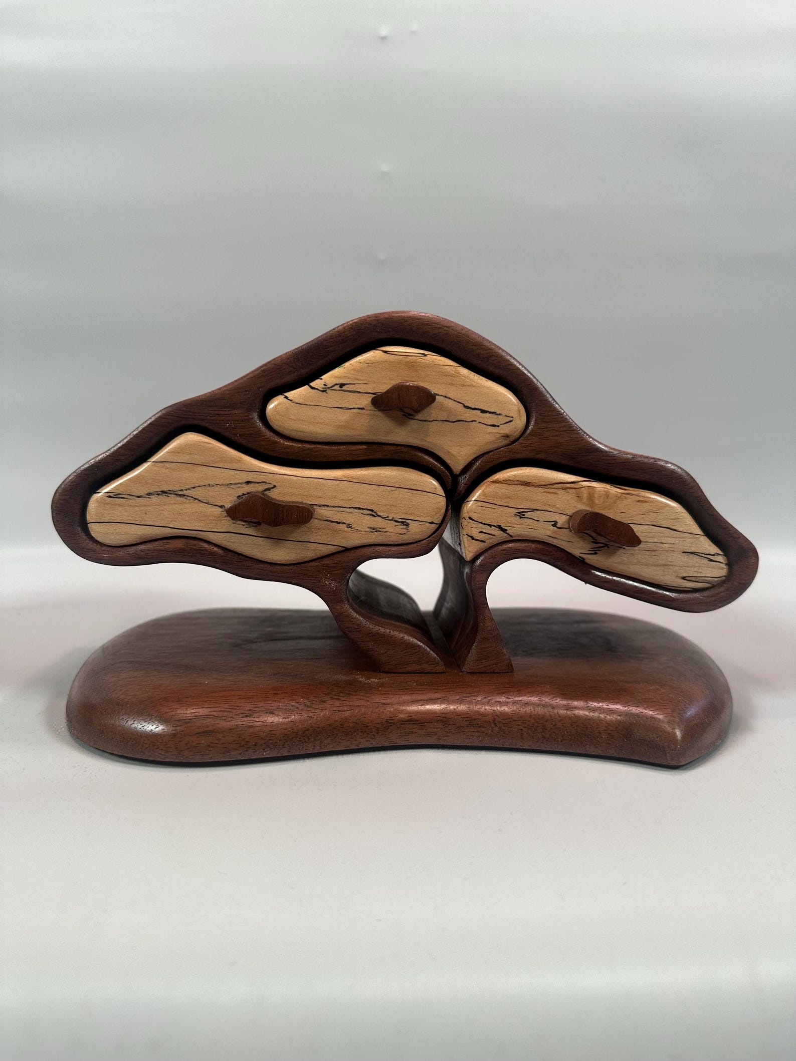 Bonsai Tree Jewelry Box: Walnut, Oak and Spalted Maple Trinket/band Saw ...
