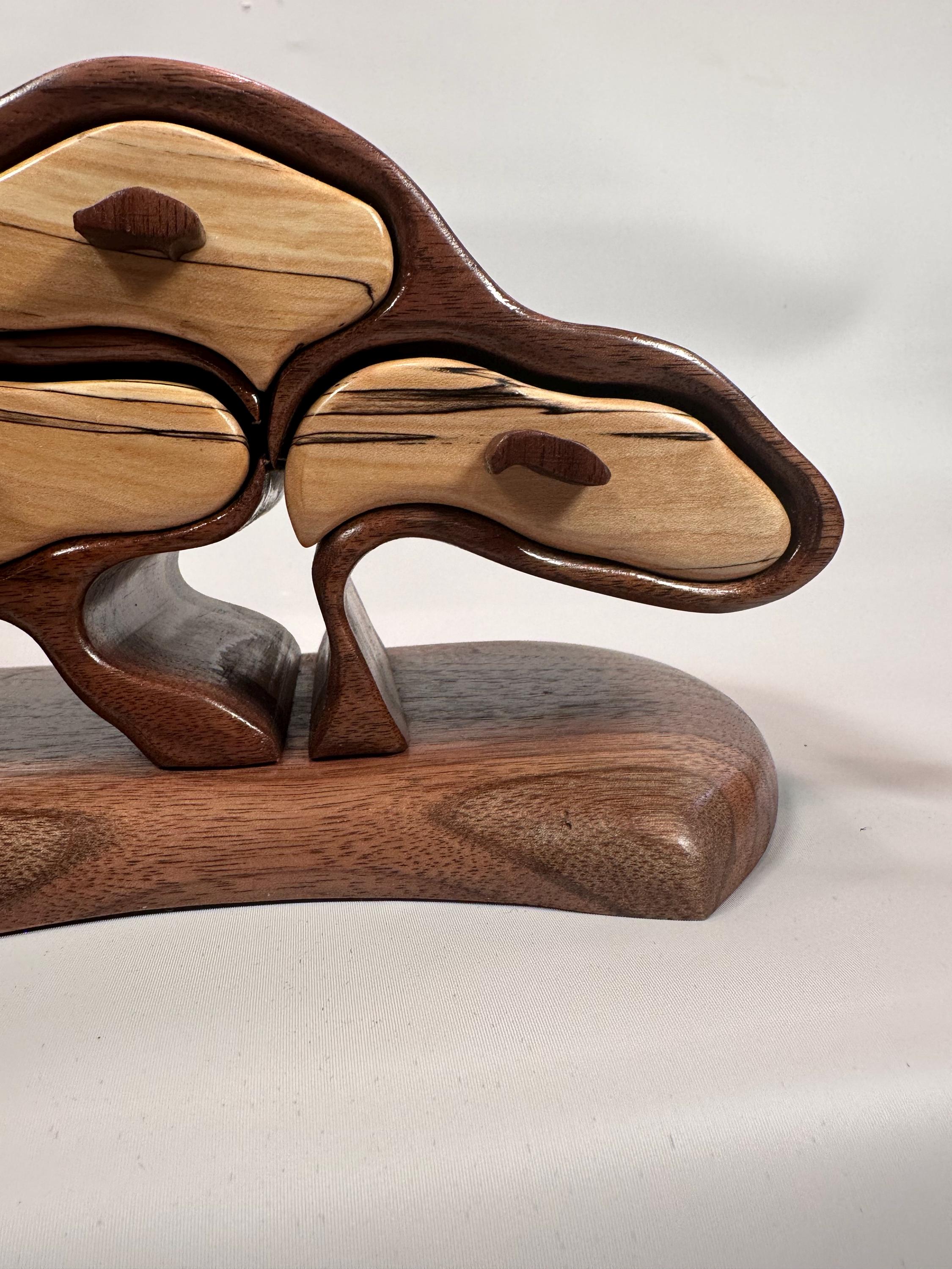 Bonsai Tree Jewelry Box: Walnut, Oak and Spalted Maple Trinket/band Saw ...