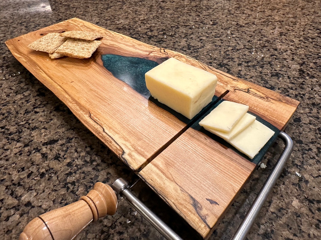 Spalted Maple & Emerald Green Epoxy Cheese Slicer - Etsy