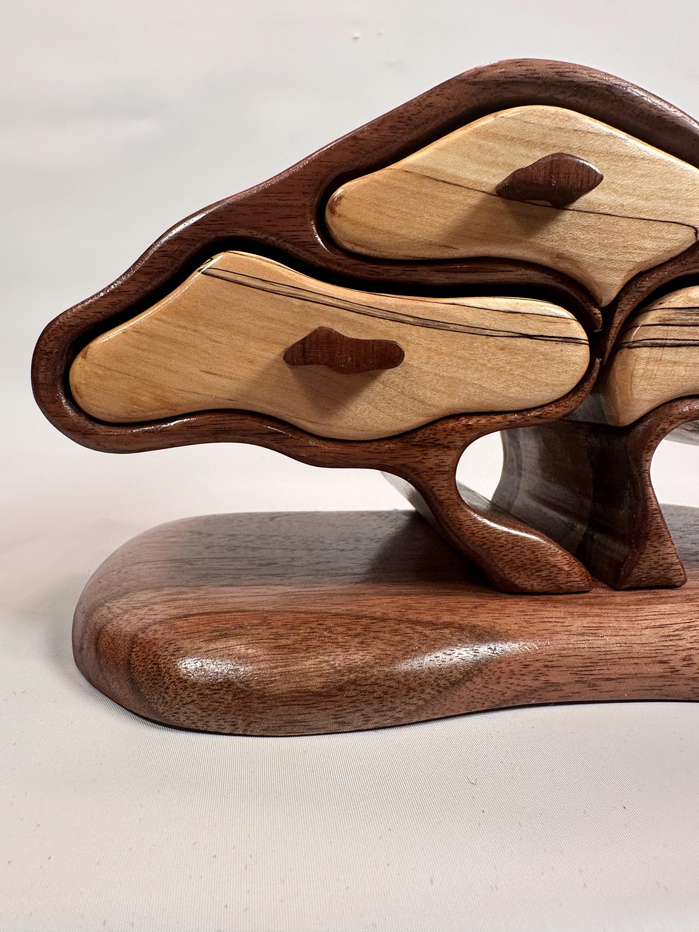 Bonsai Tree Jewelry Box: Walnut, Oak and Spalted Maple Trinket/band Saw ...