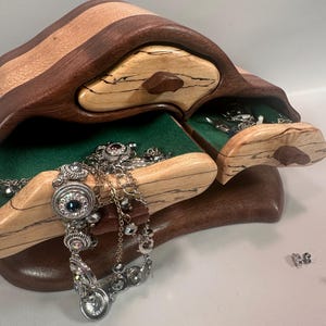 Bonsai Tree Jewelry Box: Walnut, Oak and Spalted Maple Trinket/band Saw ...
