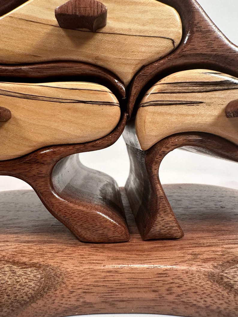 Bonsai Tree Jewelry Box: Walnut, Oak and Spalted Maple Trinket/band Saw ...