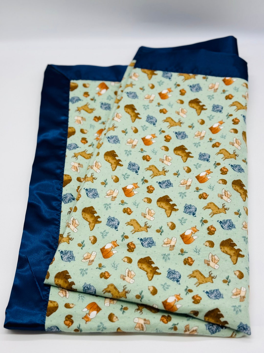 Baby Animal Print, Woodland Animals, Unisex, Gingham, Owl, Skunks ...