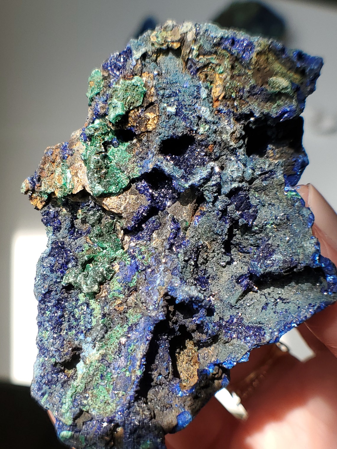 Blauer Azurit Rohstein Azurit mit grünem Malachit Kristall | Etsy