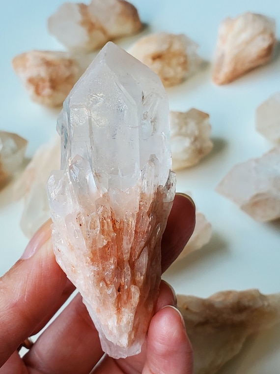 Natural Crystal Stone Crystal Candlestick Colorful Light Crystal Light ...