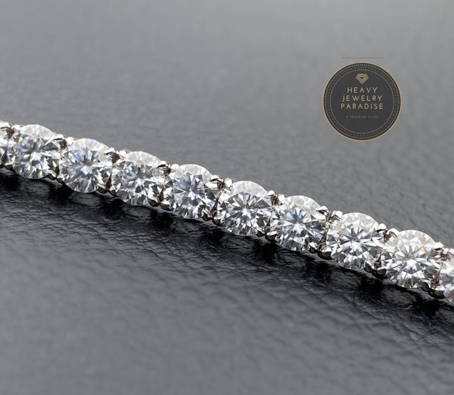 18k Gold Moissanite Bracelet 14ct Moissanite Tennis Bracelet Etsy