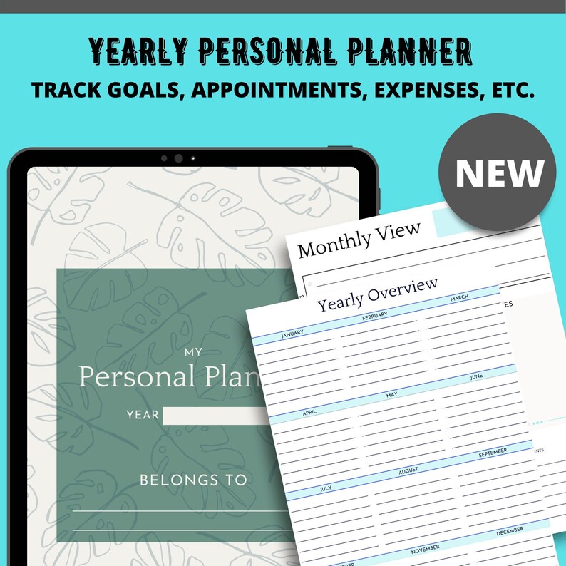 Personal Planner Printables, Undated Daily and Weekly Planner Digital ...