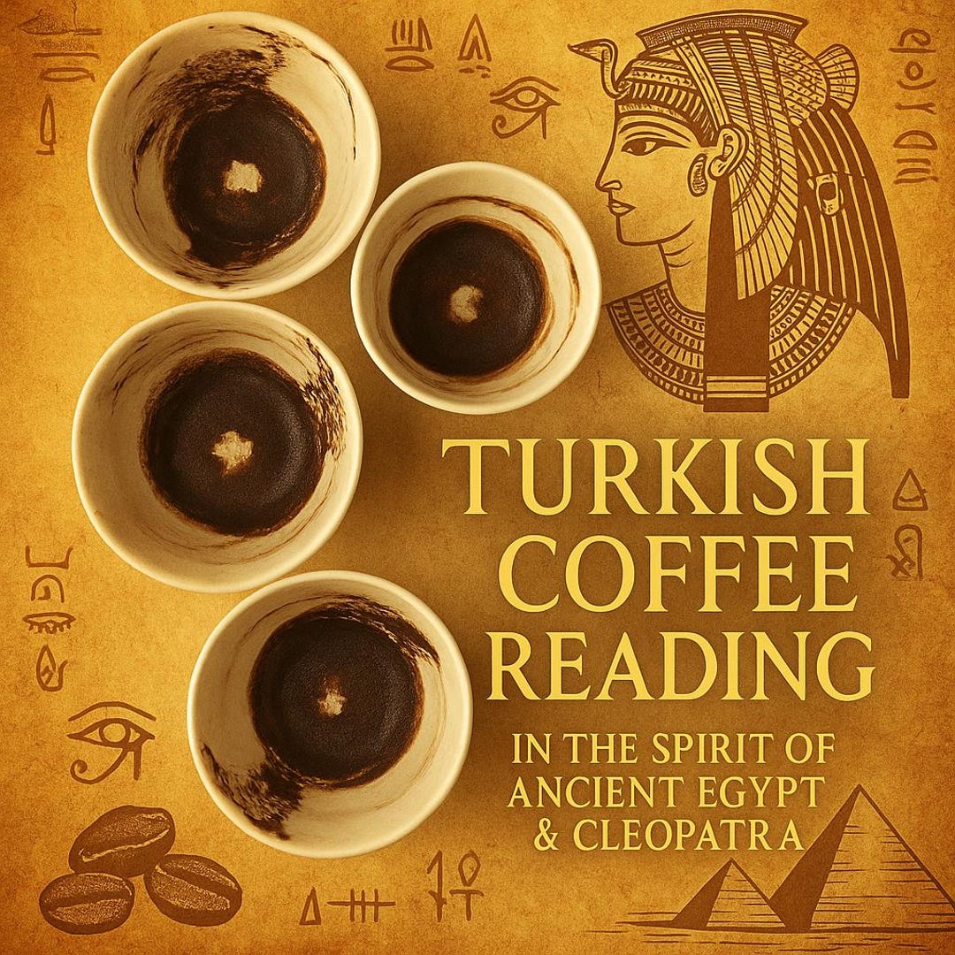 Ancient Egypt Coffee Reading | Cleopatra Inspired Fortune Cup Art ...