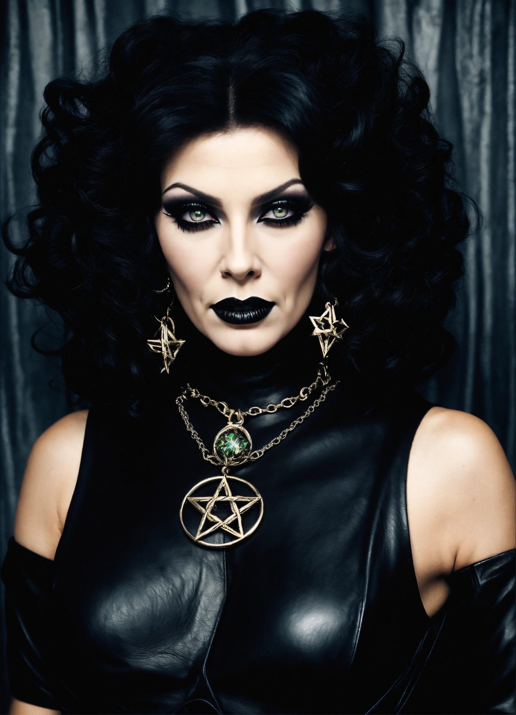 Beautiful Extremely Evil Wicked Satanic Goth Black Witch Mesmerizing ...