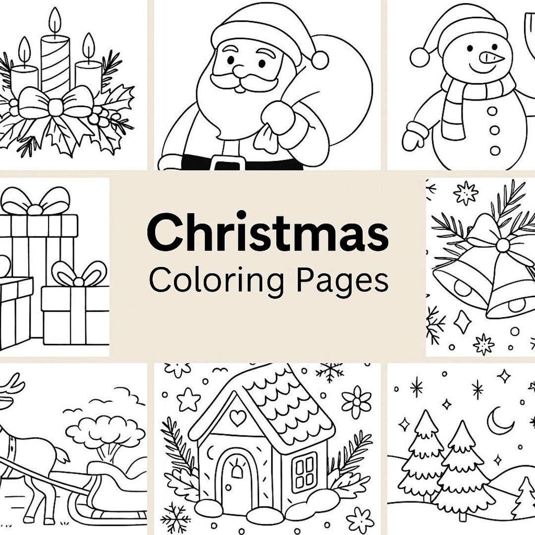 Christmas Coloring Pages | 30 Printable Holiday Sheets | Santa ...