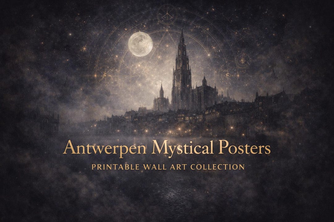 Mystical Antwerp Posters | Occult & Alchemy Wall Art | Moon Astrology ...
