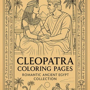 Cleopatra Coloring Pages – 5 Printable Ancient Egypt Line Art for ...