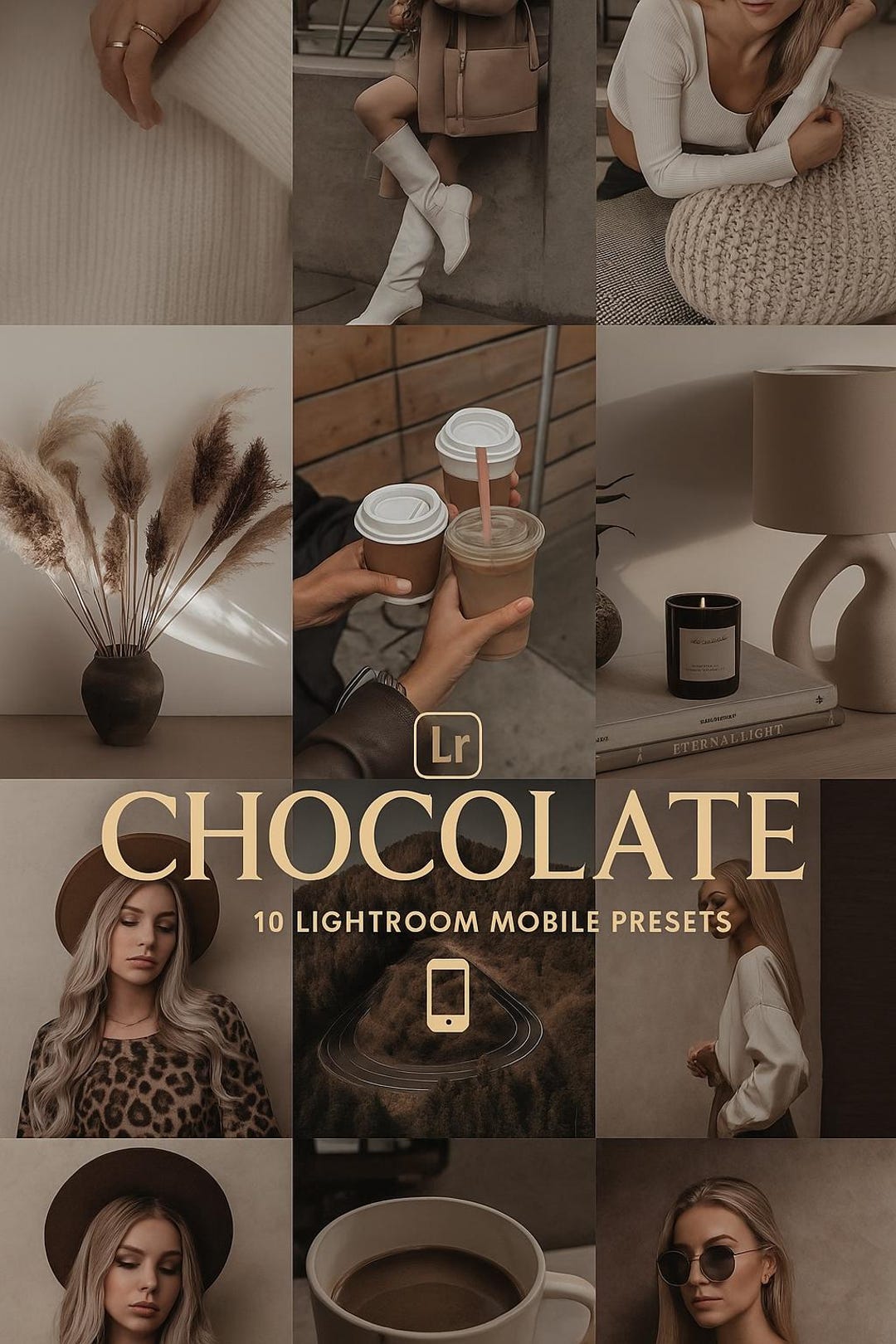 Chocolate Lightroom Mobile Presets | 10 Warm Mocha and Caramel Filters ...