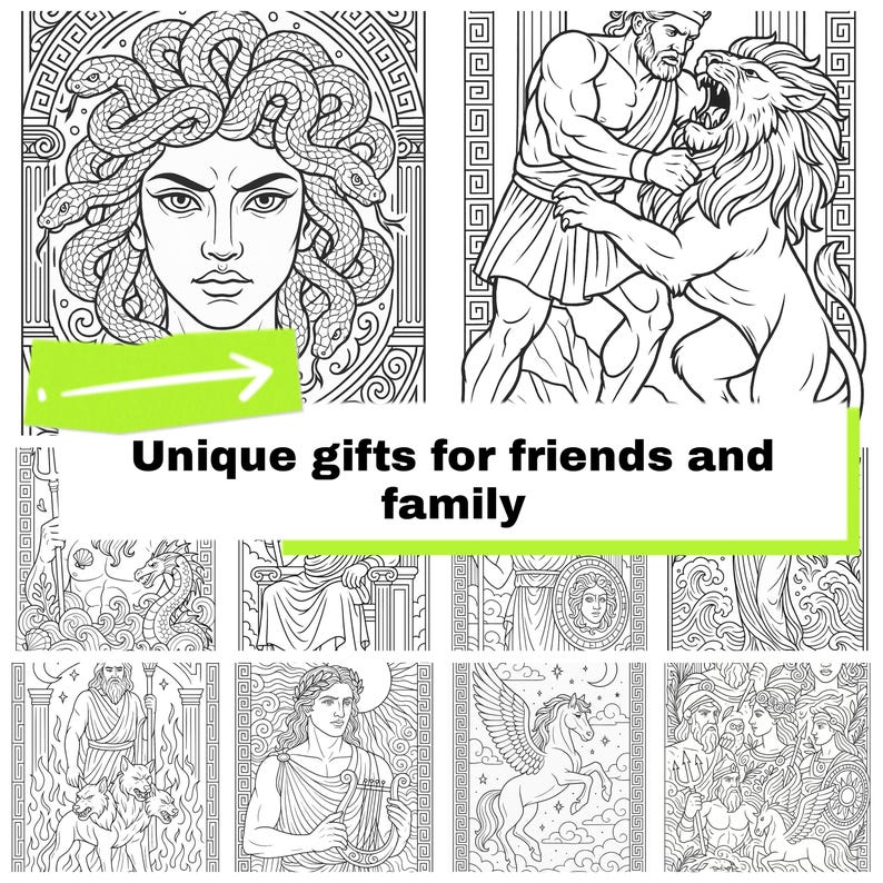 Greek Mythology Coloring Pages | 10 Printable Ancient Gods & Creatures ...