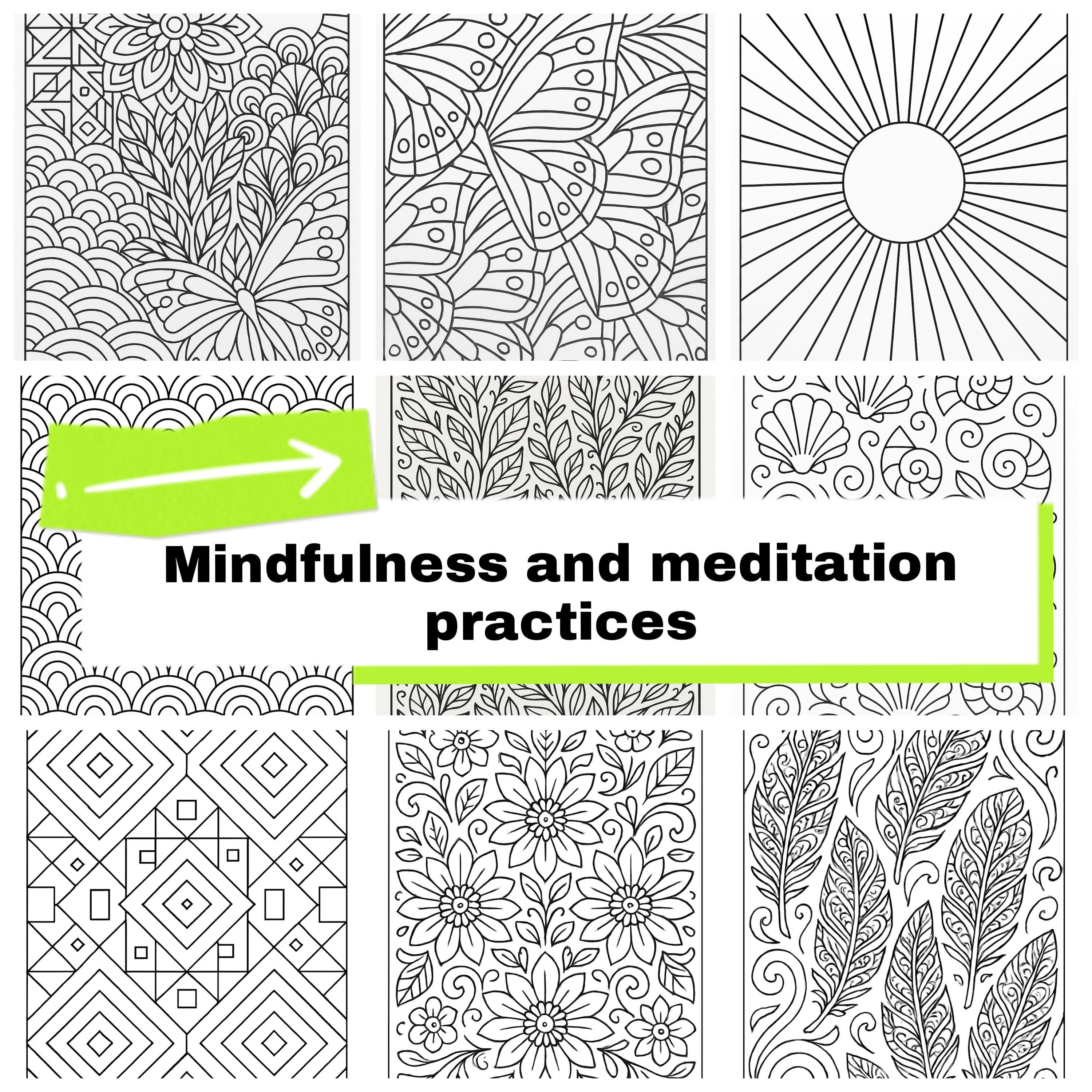 Zen Patterns Coloring Pages | 10 Printable Anti-stress Coloring Sheets ...