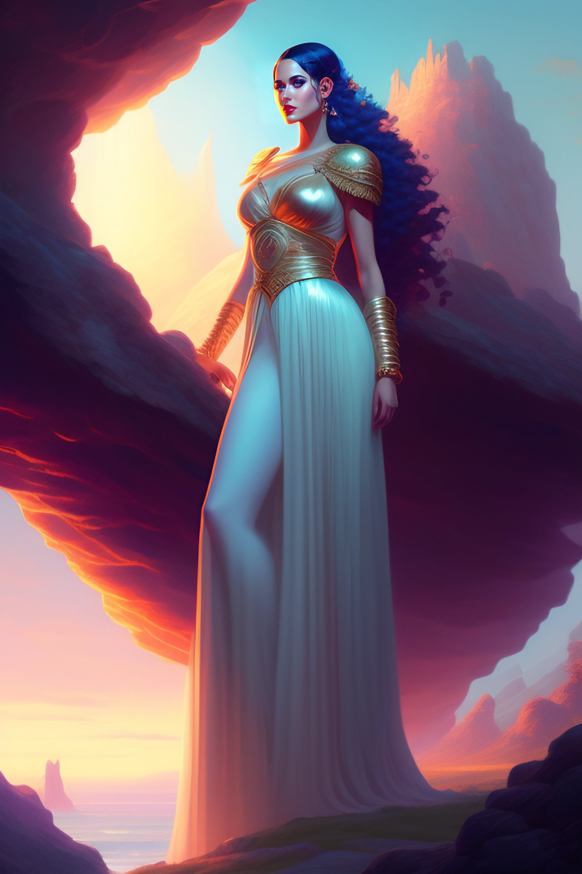 Highly Detailed Full Body of Katy Perry as a Eurydice Greek Mythology ...