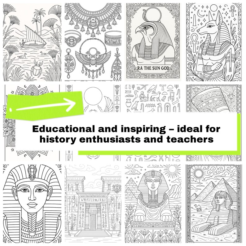 Ancient Egypt Coloring Pages | 12 Printable Sheets With Pyramids ...