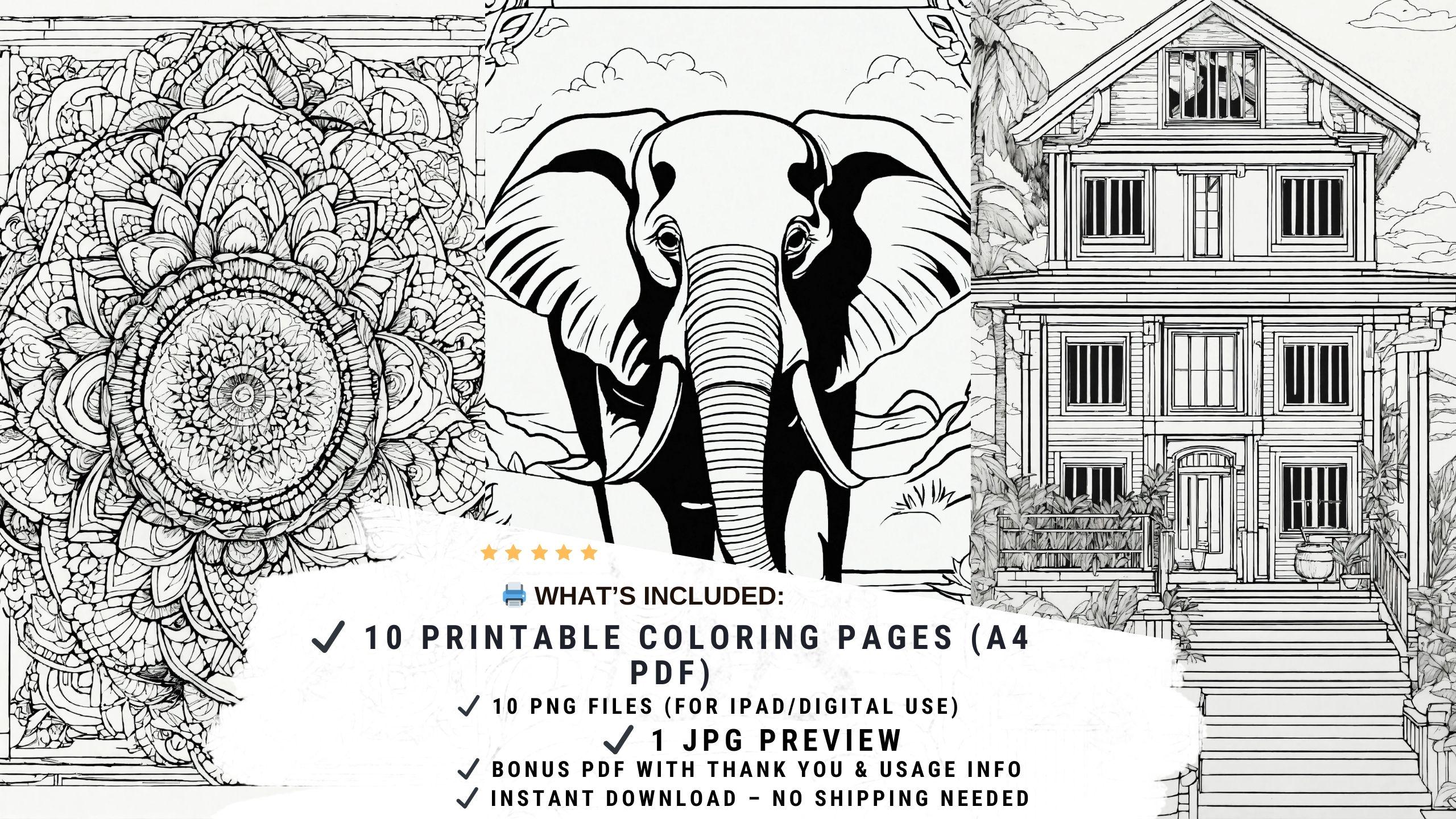 Thailand Coloring Pages | Tropical Culture and Travel Art | Printable ...