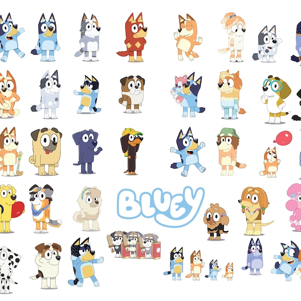 Vinyl Bluey Wall Decal - Etsy