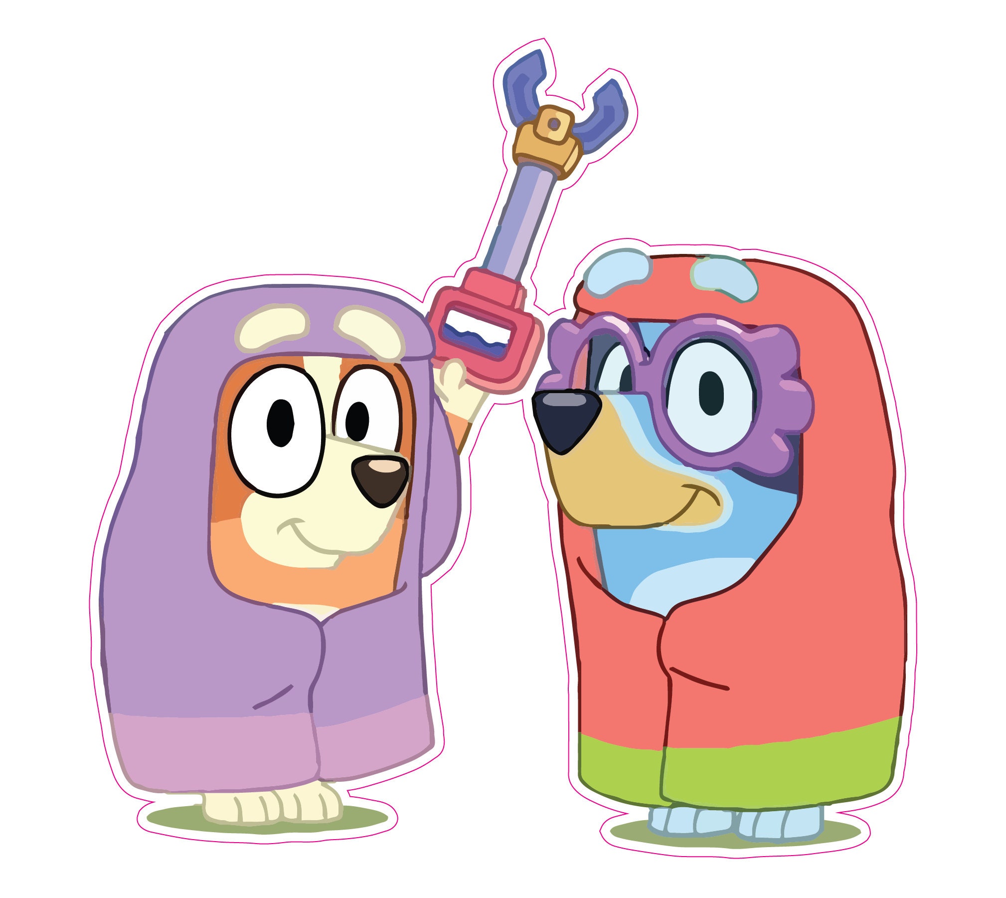 Glossy Vinyl Bluey Individual Characters - Etsy