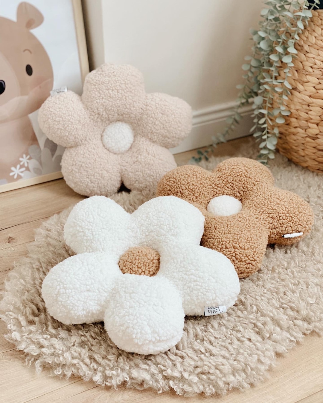 Daisy Pillow, Flower Pillow, Cushion, Home Decor, Throw Pillow, Teddy ...