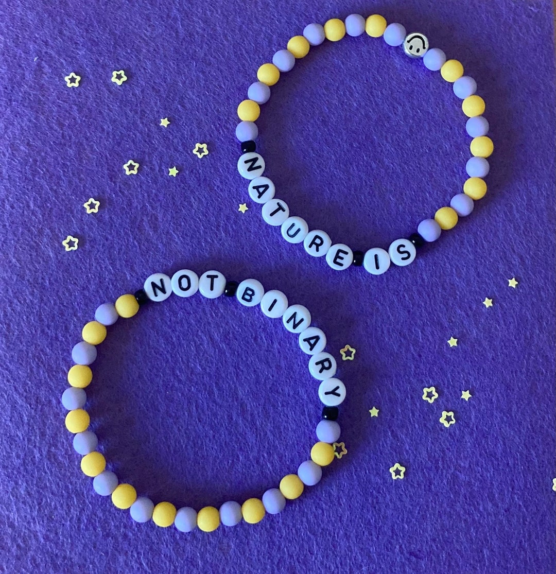 Nature is Not Binary - Intersex Bracelets - Etsy