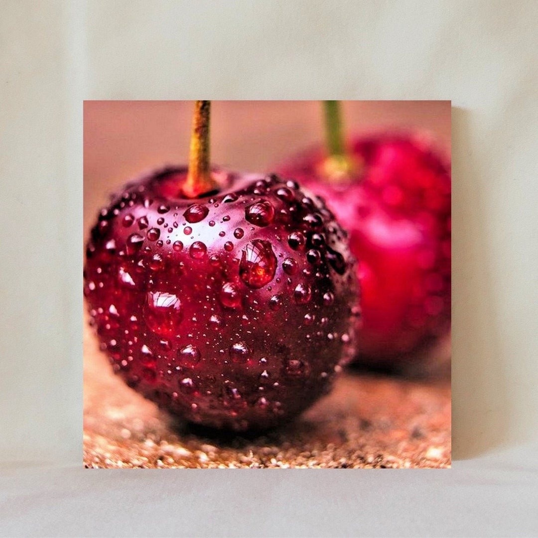 Decorative Tile, 4 X 4, Fresh Cherries, Fresh Fruit, Cherries, Cherry ...
